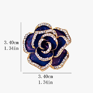 Stylish Brooches for Women - Flower Petal Brooch Jewelry - Ladies Wedding Bouquet Brooch Pin Sparkling Elegance for Birthday, Party, Anniversary