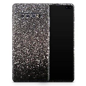 DesignSkinz Black Unfocused Sparkle Protective Vinyl Decal Wrap Skin Cover Compatible with The Samsung Galaxy S20 (Screen Trim & Back Glass Skin)