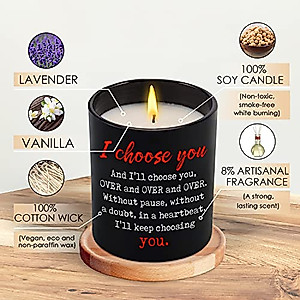 Anniversary Wedding Gifts for Men, Women, Couple, Christmas, Birthday Gifts for Her, Him, Boyfriend, Girlfriend, Romantic Gifts for Husband and Wife Gift Ideas, Vanilla Lavender Scented Candle 10oz