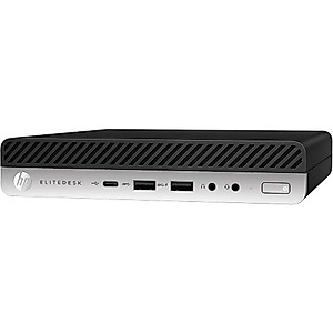 HP EliteDesk 800 G4 Mini 8GB 500GB Intel Core i5-8500T X6 2.1GHz, Black (Renewed)