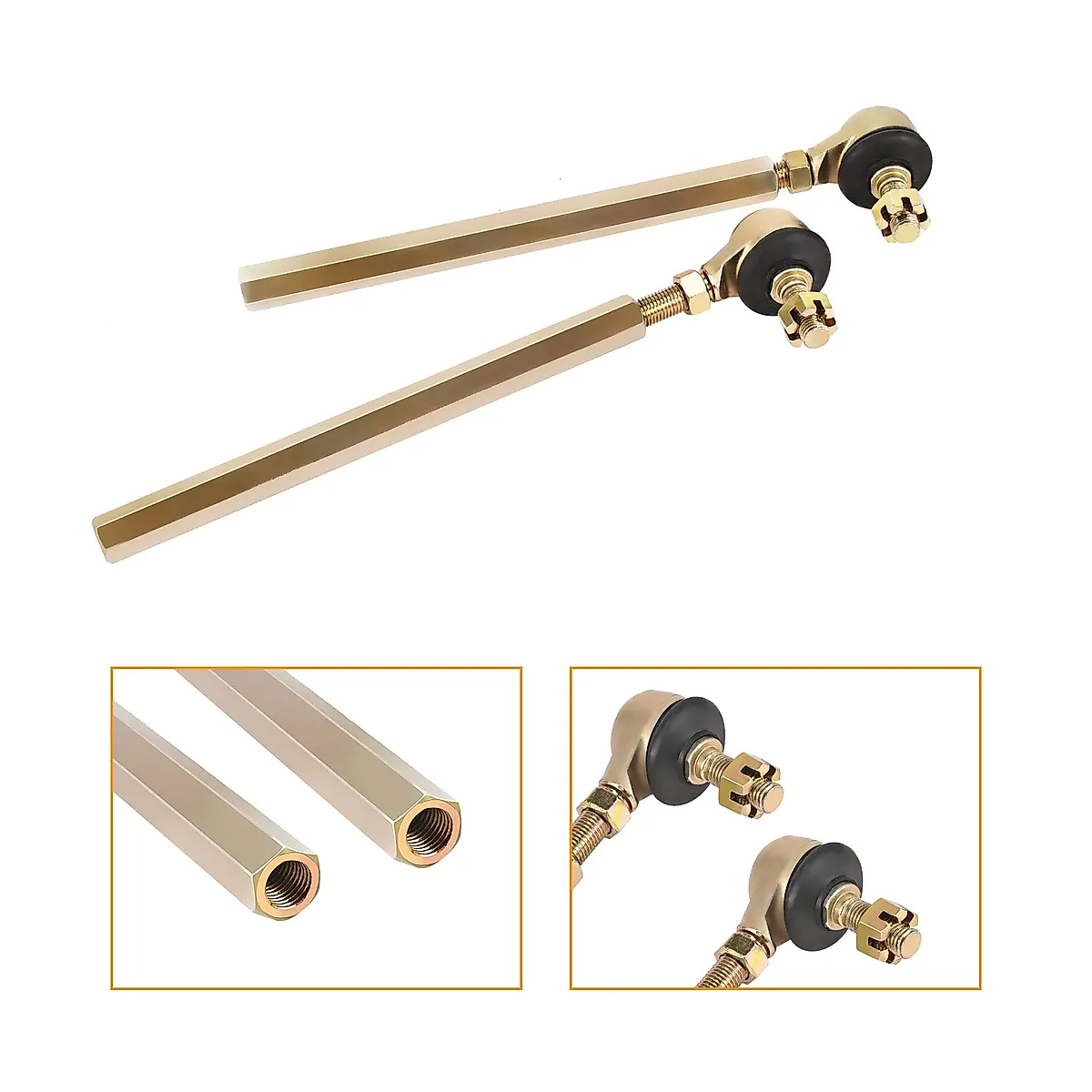 Trkimal Steering Wheel assembly Tie Rod Rack Adjustable Shaft Kits Fit for Go Kart ATV UTV 110cc 125cc 140cc 150cc