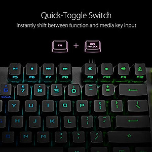 ASUS ROG Strix Scope RX Gaming Mechanical Keyboard, Red Optical Switches, USB 2.0 Passthrough, 2X Wider Ctrl Key, Aura Sync, Armoury Crate RGB Lighting, Black