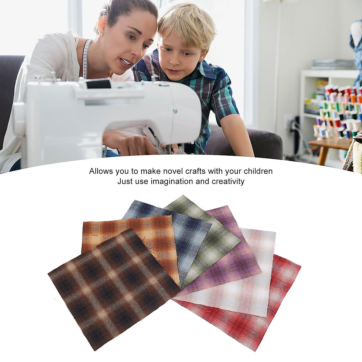 Plaid Fabric, Plaid Quilting Fabric Cotton Fabric Plaid Buffalo Check Fabric Precut Scraps for Christmas DIY Craft Sewing Quilting