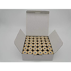 Prewound Bobbin, Card Board, Size L (SA155, Size9.4), Black Color, 144pcs per Box, 75D/2 Polyester, Doublelin, Compatible with Babylock, Barudan,Bernina,Brother,Consew,Juki, Singer, Tajima and More