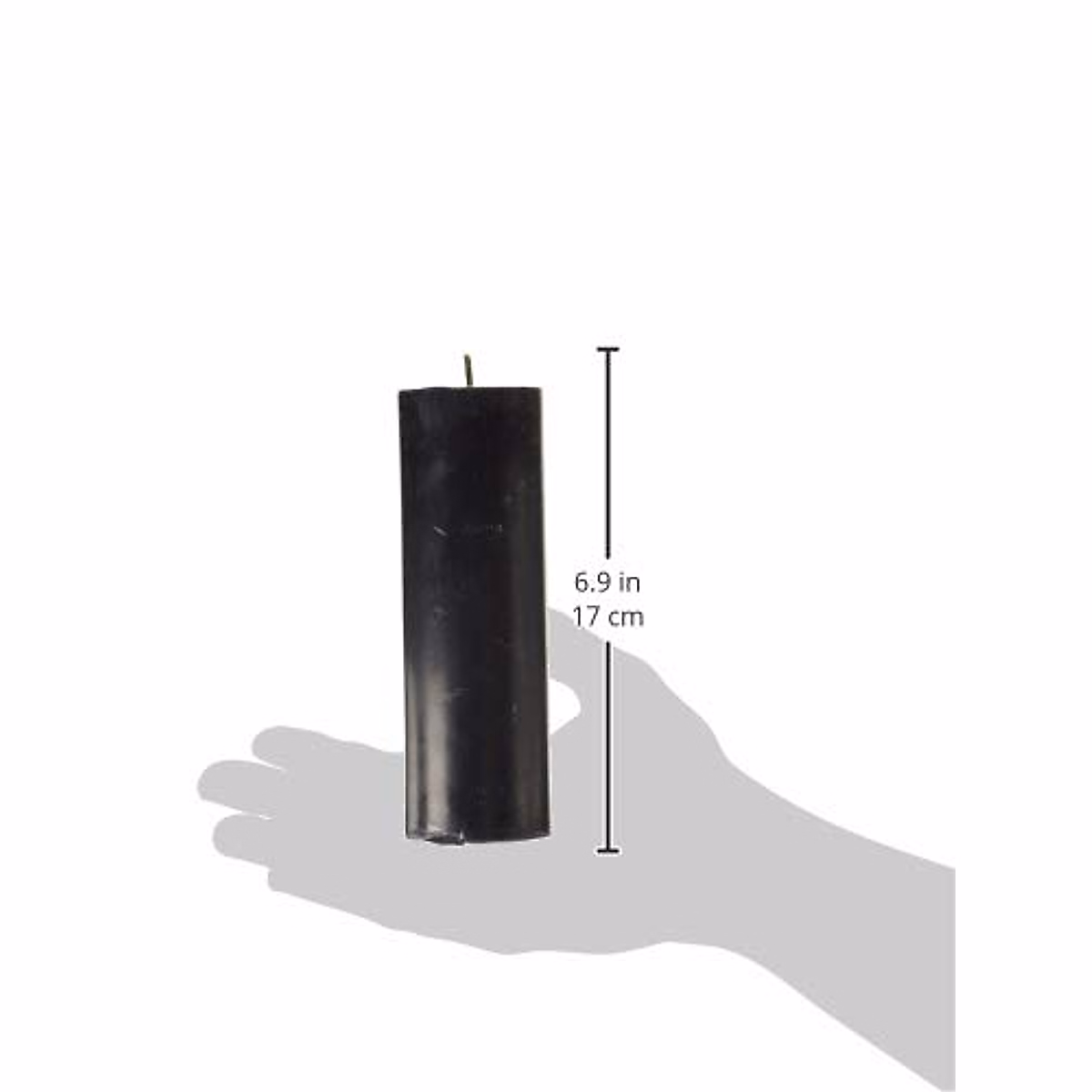 Zest Candle Pillar Candle, 2 by 6-Inch, Black