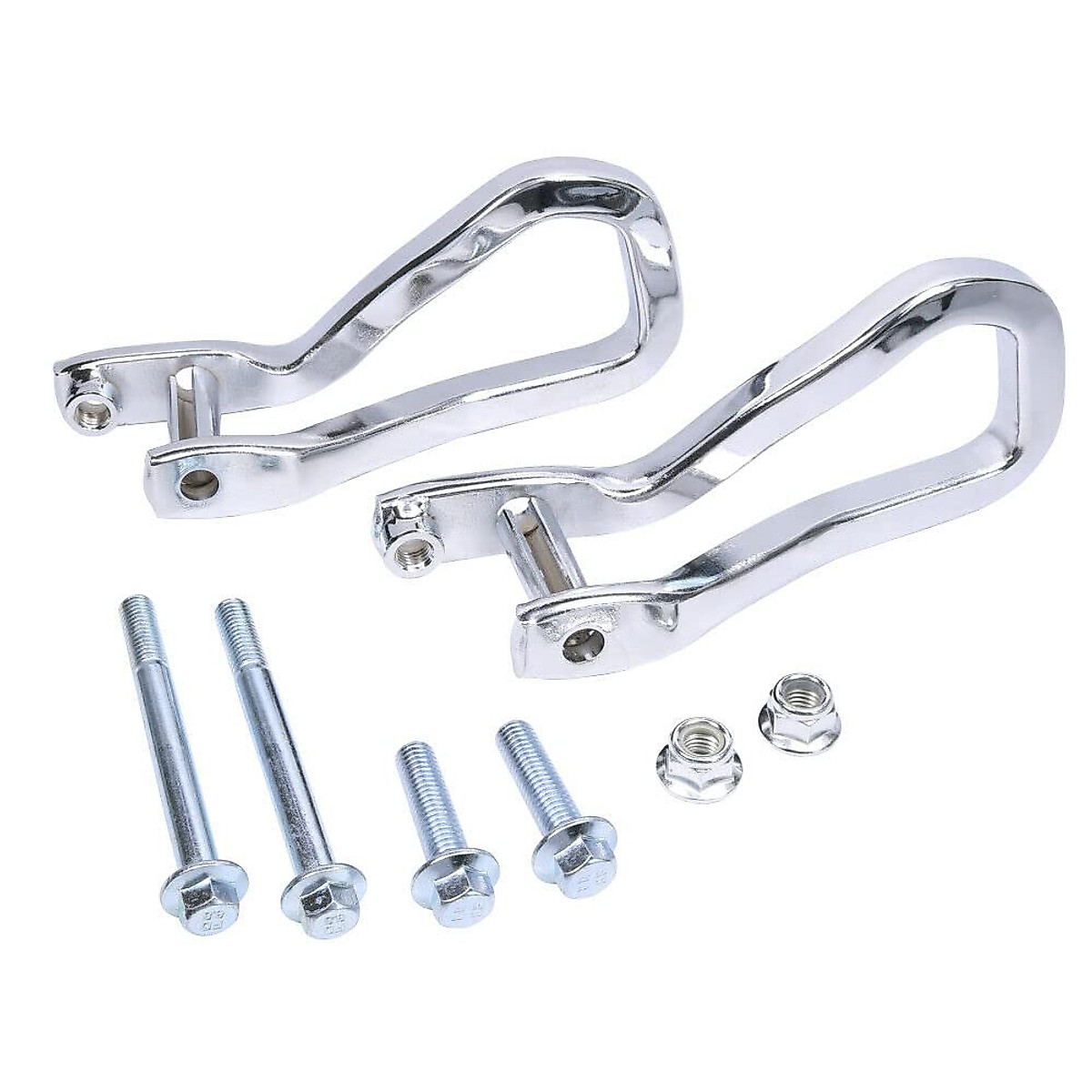 KRAZI Front Tow Recovery Hooks Chrome with Bolts