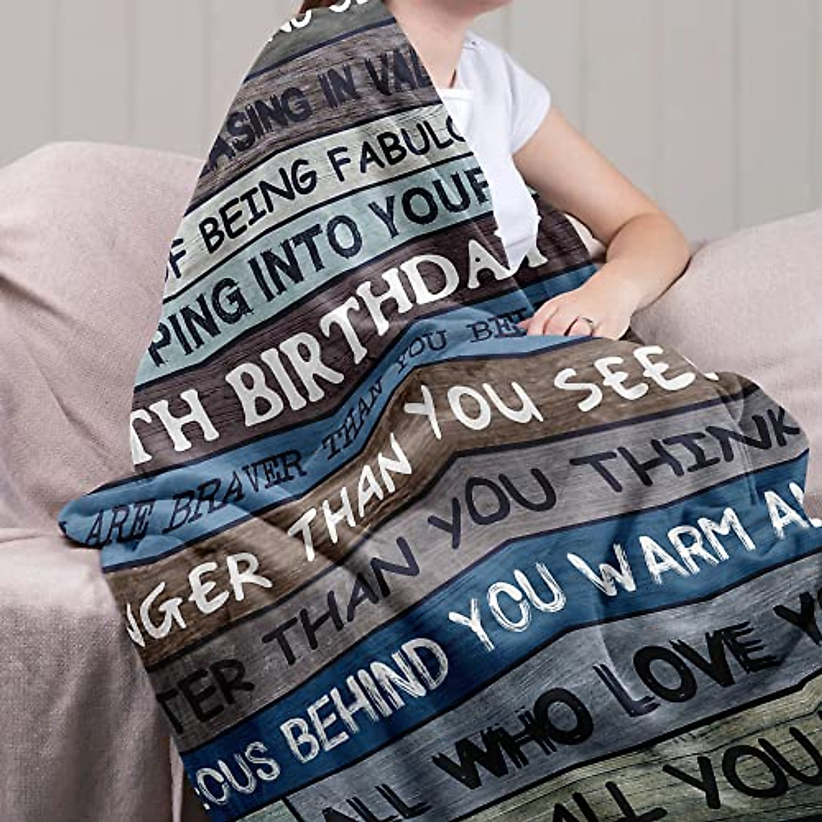 NAZZIUL 75th Birthday Gifts for Women/Men - 75th Birthday Gifts, 75 Year Old Blankets, Happy 75th Birthday Ideas for Mom Grandparents Throw Blanket 60"x50"