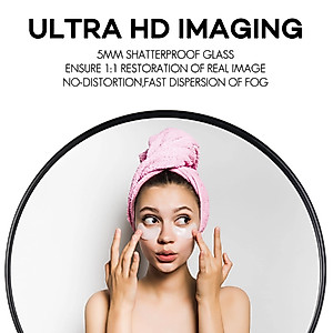 Round Mirror, Black Round Mirror 24 Inch, Round Wall Mirror, Round Bathroom Mirror, Circle Mirrors for Wall, Metal Framed Mirror for Bathroom, Vanity, Bedroom, Entryway, Hallway