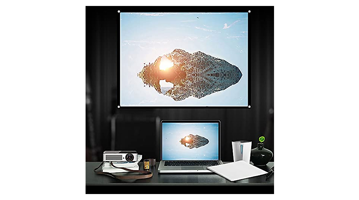 Portable Foldable Projection Screen - Non-Crease, 60-100 In