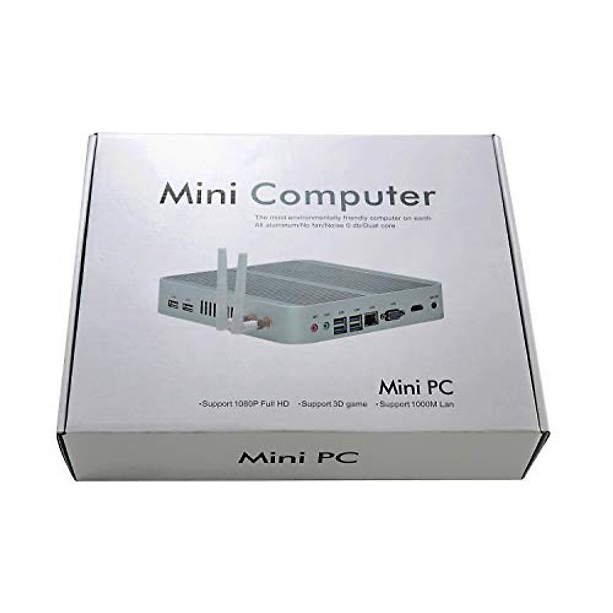 KINGDEL Fanless Mini PC, Powerful Mini Desktop Computer, Intel i5 8th Gen. 4 Cores CPU, 16GB DDR4 RAM, 250GB SSD, 4096x2304, HD Port, LAN, VGA, 4xUSB 3.0, W-11 Pro