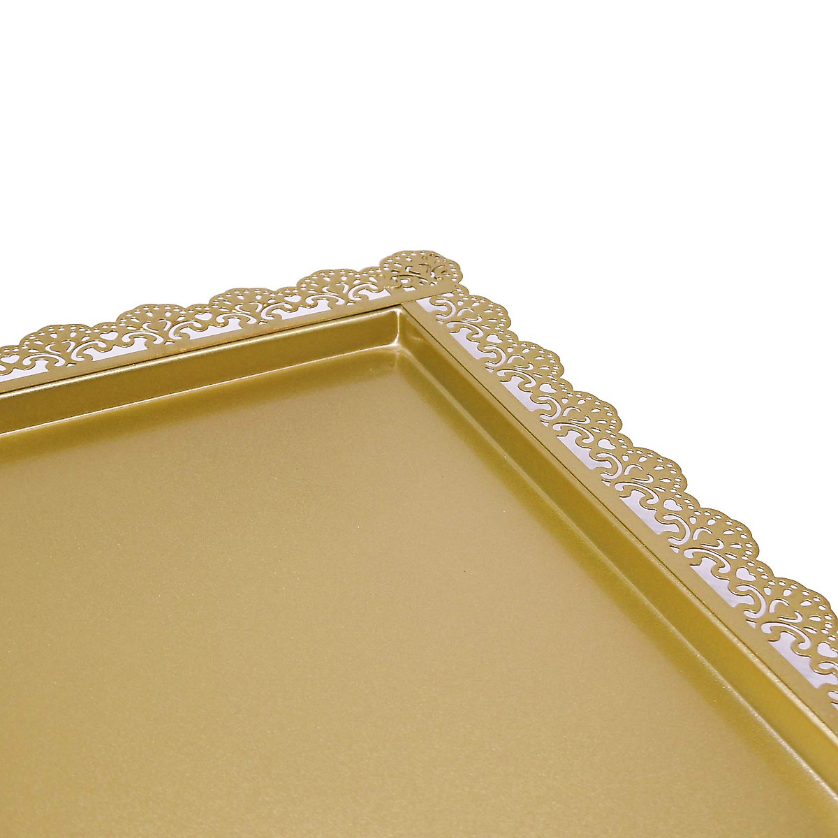 ATRDTO 4pcs Iron Cake Stands Set Cake Holder for Wedding Birthday Baby Shower Gold (Gold)