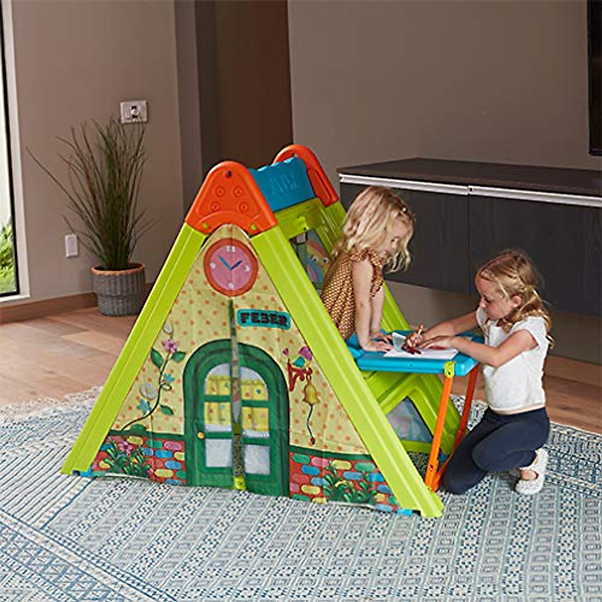 ECR4Kids Deluxe Dry-Erase Art Easel with Light-Up Tracing Desk for Kids, Bonus Playhouse Tent, Foldable for Easy Storage, Indoor or Outdoor Toy