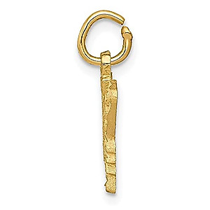 IceCarats 14K Yellow Gold Butterfly Wings Necklace Charm Pendant 18mm x 17mm Only