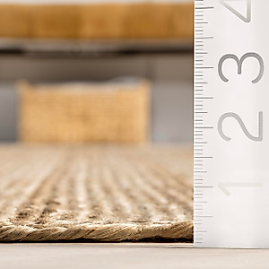 Rugs USA x Lauren Liess Alder Jute Area Rug, 4x6, Natural