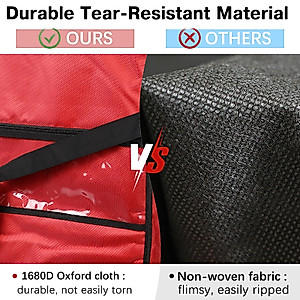 Gyykzz Pizza Delivery Bag Insulated 24"x 24" x14", Large Red Pizza Warmer Bag for Food Delivery, Pizza Carrier Insulated Bags Keep Your Pizza Hot and Fresh, Perfect for Deliveries and Personal Use