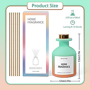 Reed Diffuser, Reed Diffuser Set, Oil Diffuser with 6 Reed Sticks for Room, for Mom, Home Fragrance Products Winds in Summer 3.4oz/100ml Valentines Day Gifts