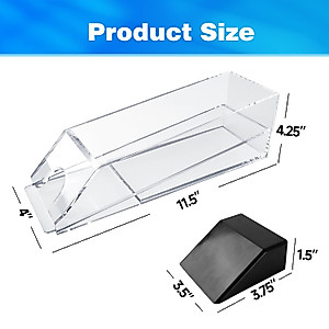 GSE Games & Sports Expert 6 Decks Blackjack Dealing Shoe, Casino Grade Acrylic Dealer Shoe for Gambling Games, Family Game Night