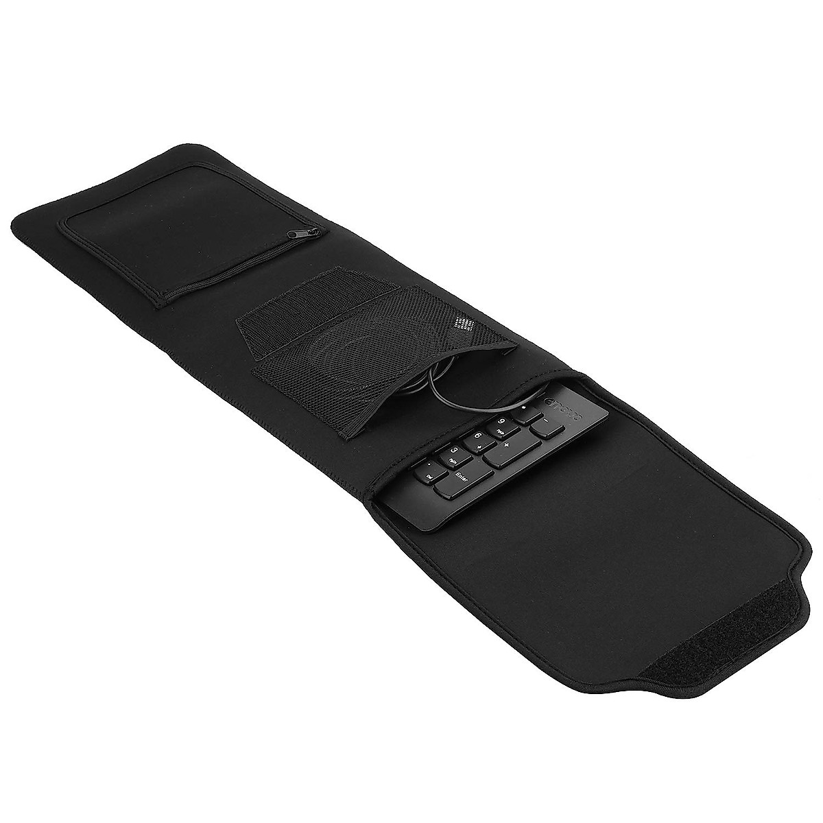 KuRoKo Keyboard Neoprene Sleeve Case(up to 18 Inches), with Wireless Mouse Storage & Cable and Charger Pouch (Black)