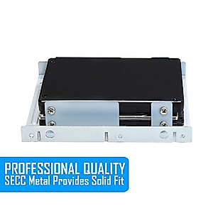 Kingwin SSD Hard Drive Mounting Kit Internal, Convert Any 2 x 2.5” Solid State Drive/HDD Into a 3.5 Inch Drive Bay. Mounting Screws Included, Quick and Easy Installation [HDM-225]
