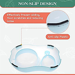 BINGPET Small Dog Bowls - Water and Food Bowl for Cat Dog - Slow Feeder Pet Bowl, Automatic Water Dispenser Detachable Feeder Bowls for Puppies and Cats