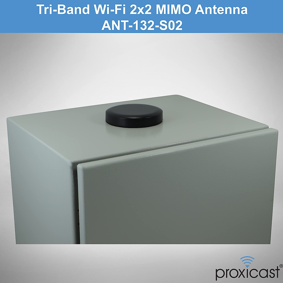 Proxicast Ultra Low Profile Indoor/Outdoor Omni Directional MIMO WiFi Antenna - Dual Band/Triple Band 2.4/5.8/6 GHz WiFi Puck - Through Hole Screw Mount - 3 ft Coax Lead w/RP-SMA (ANT-132-S02)