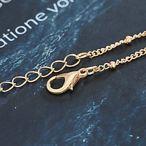 Olbye Finger Ring Bracelet Gold Hand Bracelet Chain Jewelry for Women (1 Layer)