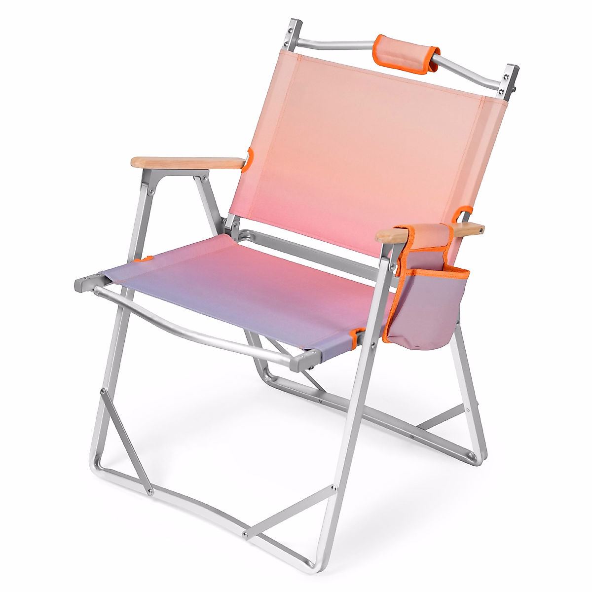FOXCAMP Lightweight Camping Chairs | Portable Folding Chair | Beach Chair | Stylish Design with Wood Handles | Heavy Duty 330 lbs | Ultralight 5 lbs | Beach, Picnic, Concerts, BBQ