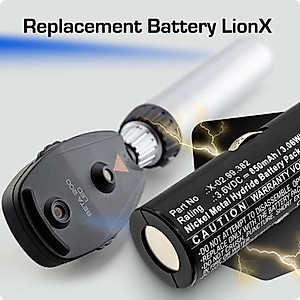 LIONX Battery for Heine Beta Handles Ophthalmoscope Beta 200 Ophthalmoscope Beta 200s Short F.O. Laryngoscope Handle BATT/110904-A1 X-02.99.380 X-02.99.382 850mAh / 3.06Wh