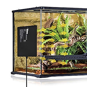 iPower 8 by 12-Inch Reptile Heat Mat Under Tank Heater Terrarium Heating Pad Ideal for Spider Snake Tarantula Hermit Crab Turtle, Black