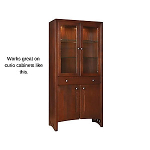 Clear Glass Cabinet Panel Retainer Clips with Screws (25 Pack, 5/16 Inch Offset)