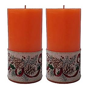 Light Baby Blue Candles Scented Unscented 3x6 Set of 2 60 Hour 20 oz each