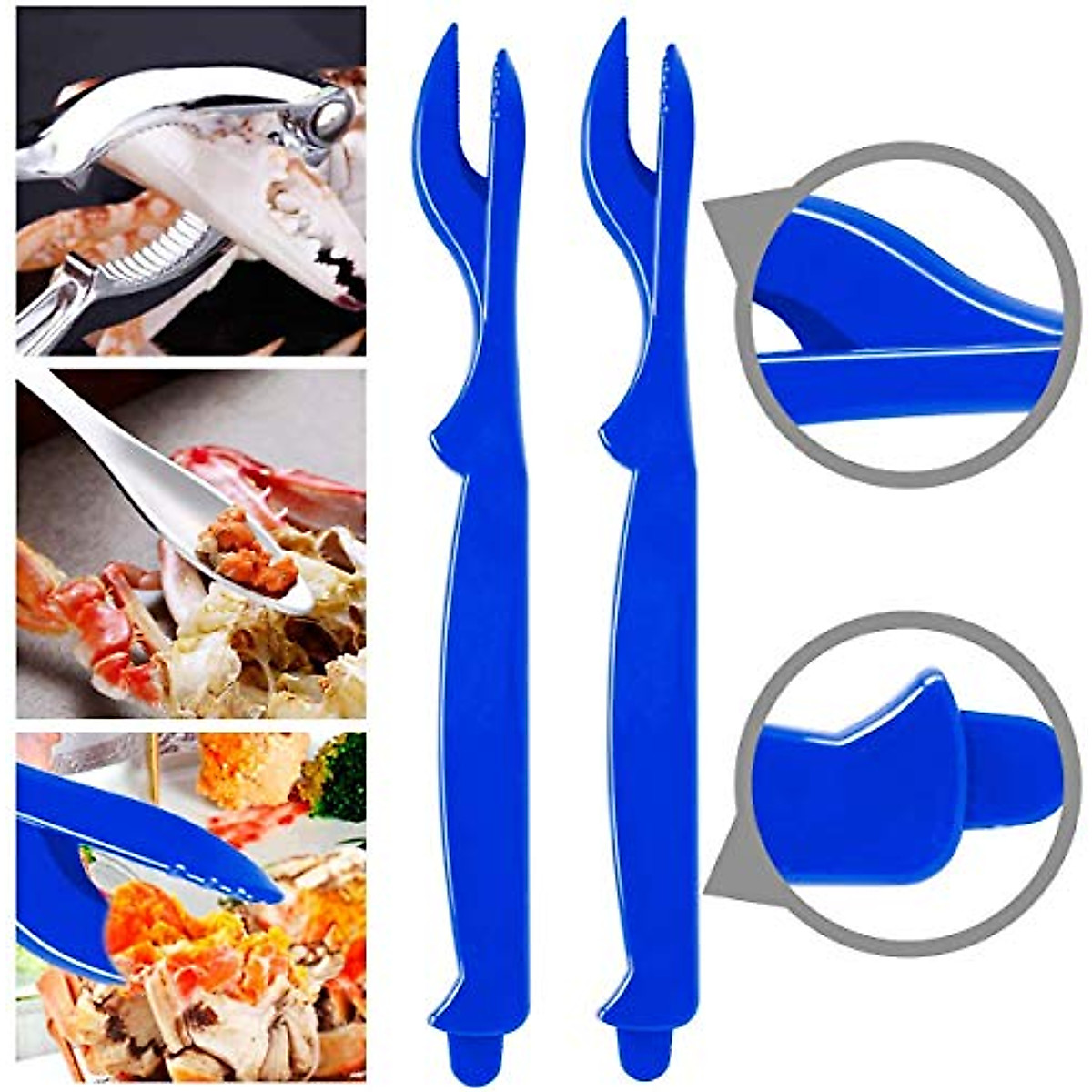Crab Leg Crackers Seafood Tools Nut Cracker Forks Set Opener Shellfish Lobster Leg Shell Knife Kitchen Accessories