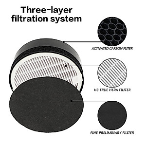 ThingRay LV-H132 Replacement Filter Compatible with LEVOIT LV-H132-RF,3 in 1 Pre-Filter,H13 True HEPA,Activated Carbon Filter,2 HEPA & 4 Carbon Filter