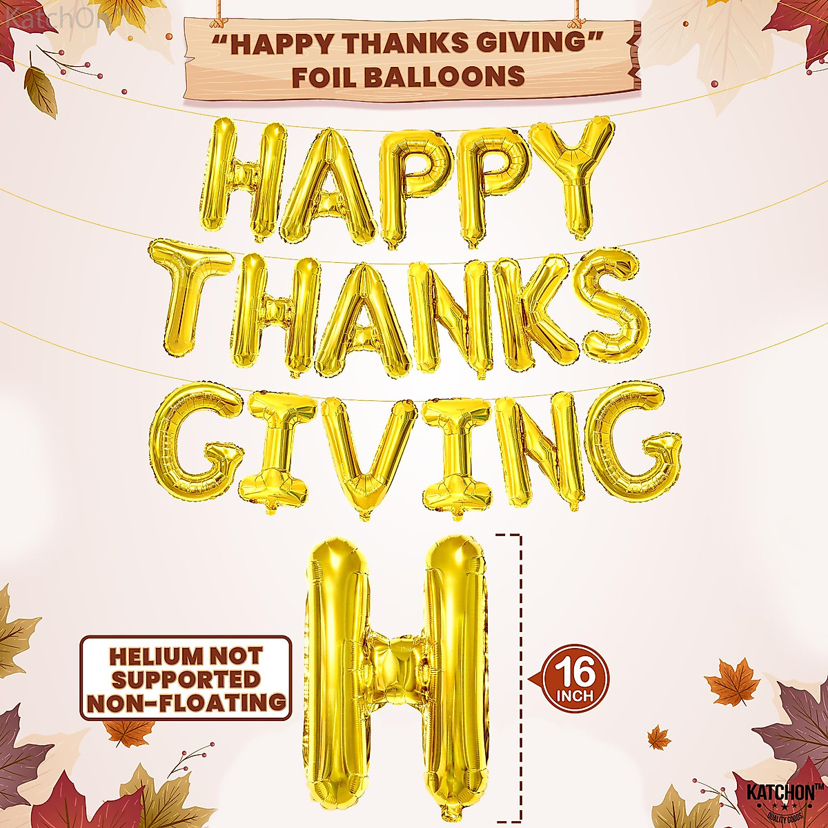 KatchOn, Happy Thanksgiving Balloons Arch - Pack of 34 | Fall Balloon Arch Kit for Thanksgiving Arch Decor | Thanksgiving Balloon Arch Kit for Thanksgiving Party Decorations | Fall Party Decorations