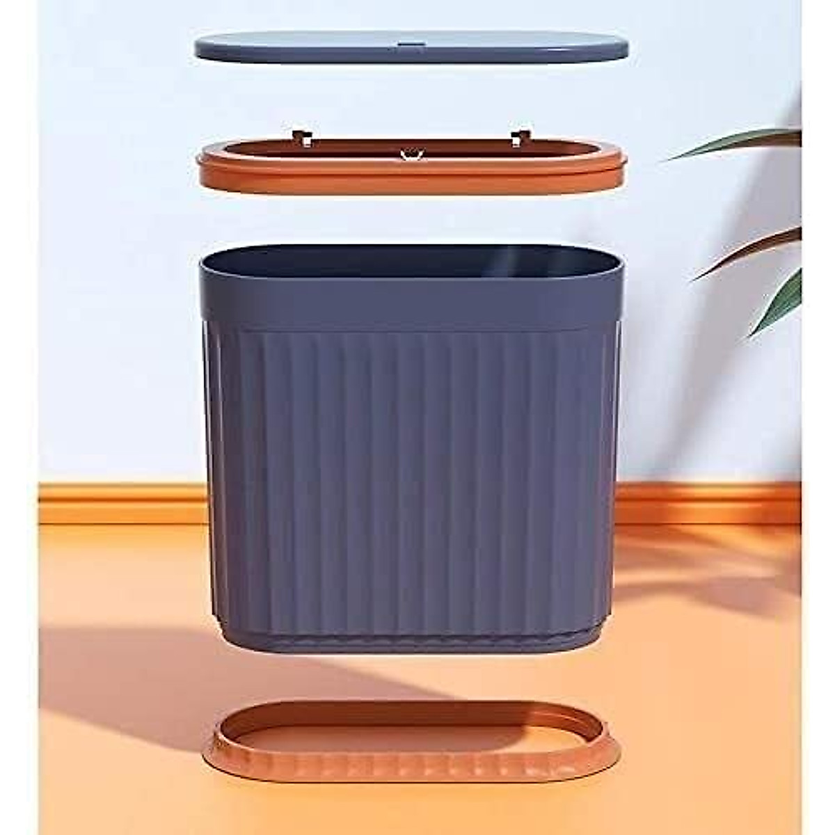 UOXOO Trash Can Garbage Bin Bedroom Bin Rubbish Basket for Home Office Kitchen Bath Garbage Can/Purple