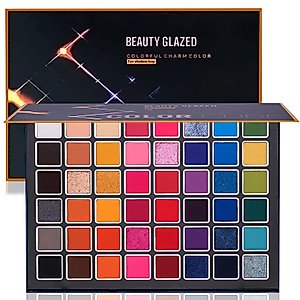 MYUANGO Color Cube Colorful Charm Eyeshadow Palette Richly Pigmented and Blendable Matte Shimmers 48 Rich Colors Waterproof Long Last Makeup Pallet Professional Eye Shadow Makeup