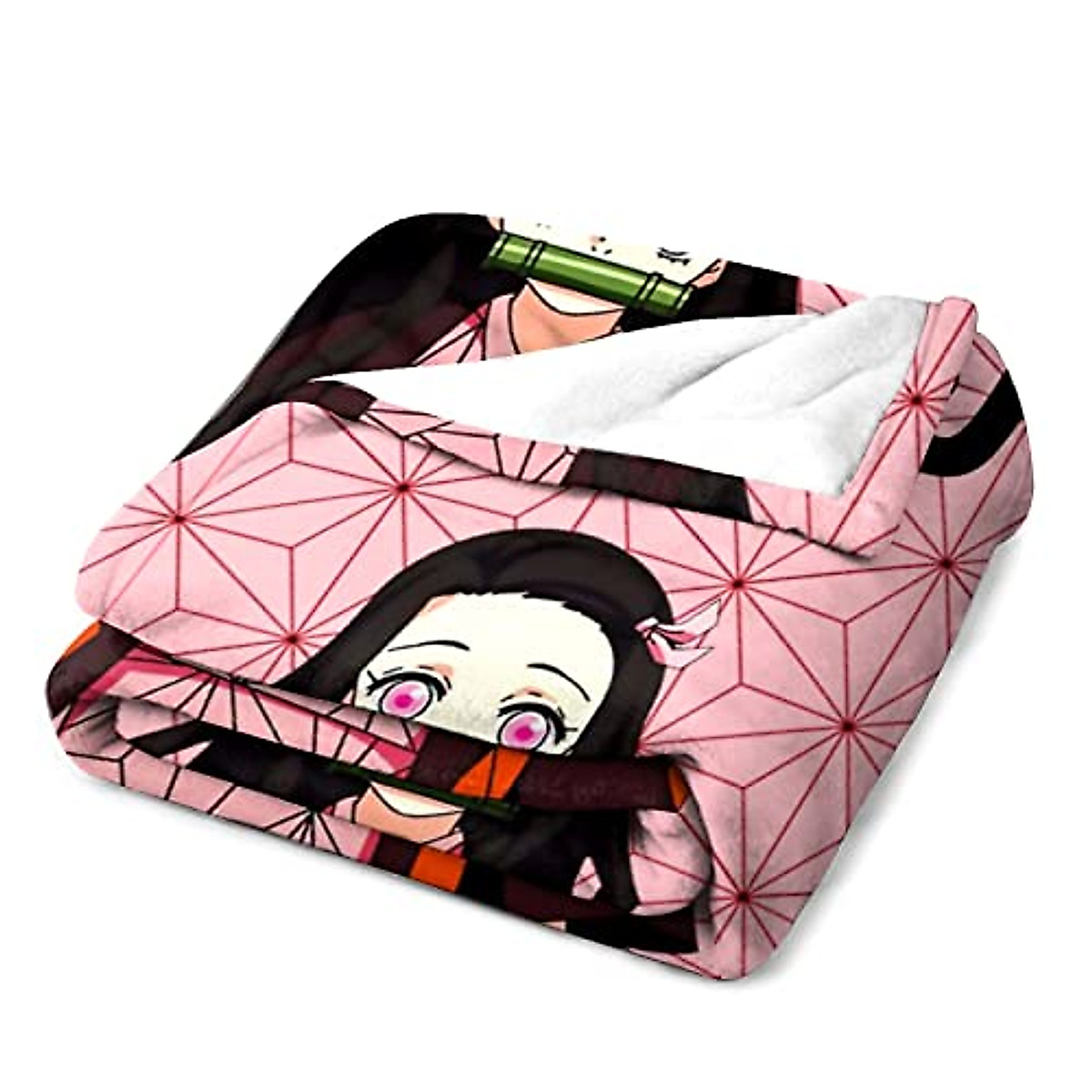 Anime Nezuko Blanket Super Soft Cozy Flannel Blankets and Throws Plush for Sofa Couch Bedding Decor Gifts 50"X40"