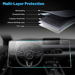 ANFOKAS for Mazda CX-5 CX-9 2023 2022 2021 Accessories High Clarity Anti-Scratch Anti-Fingerprint 10.25 Inch Car Auto Navigation Display Screen Touchscreen Protector Cover