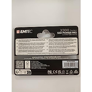 Emtec X300 Power Pro 2TB M.2 2280 PCIe Gen 3.0 x4 Internal Solid State Drive (SSD) - ECSSD2TX300