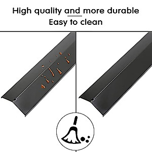 Hisencn 17.75 Inch Grill Grate, Burner Tube and Porcelain Heat Plate for Brinkmann 810-2410-S, 17 3/4" x 26 13/16" Cast Iron Cooking Grids Replacement