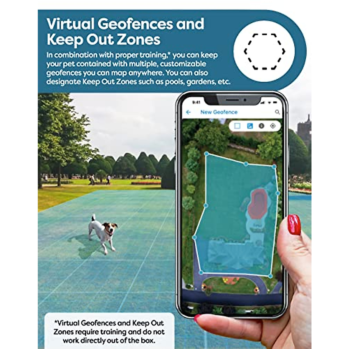 Wagz® Freedom Smart Dog Collar™ with New Boost Battery for Nearly 3X More Battery Life – Shock-Free Wireless Fence & Wellness System, Virtual Geofences, GPS Location & Activity/Health Tracking