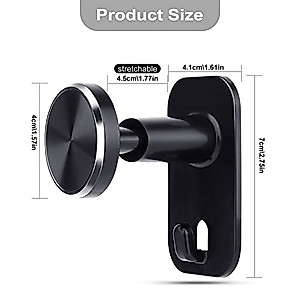 WALLFID 2 PCS Retractable Headphone Stand,Sticky Headset Hanger Adhesive Headphone Holder Hook Mount,for All Headsets,Earphone Clamp for AirPods Max/Beats/Sony/Sennheiser Music Headphones