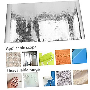 BESTonZON 1 roll Oil Silver Countertop Heat Supplies Cabinet Cover Backsplash Heat-Resistant Shelf Paper Self-Adhesive Tile Protector Adhesive Wall Proof Resistant Drawer