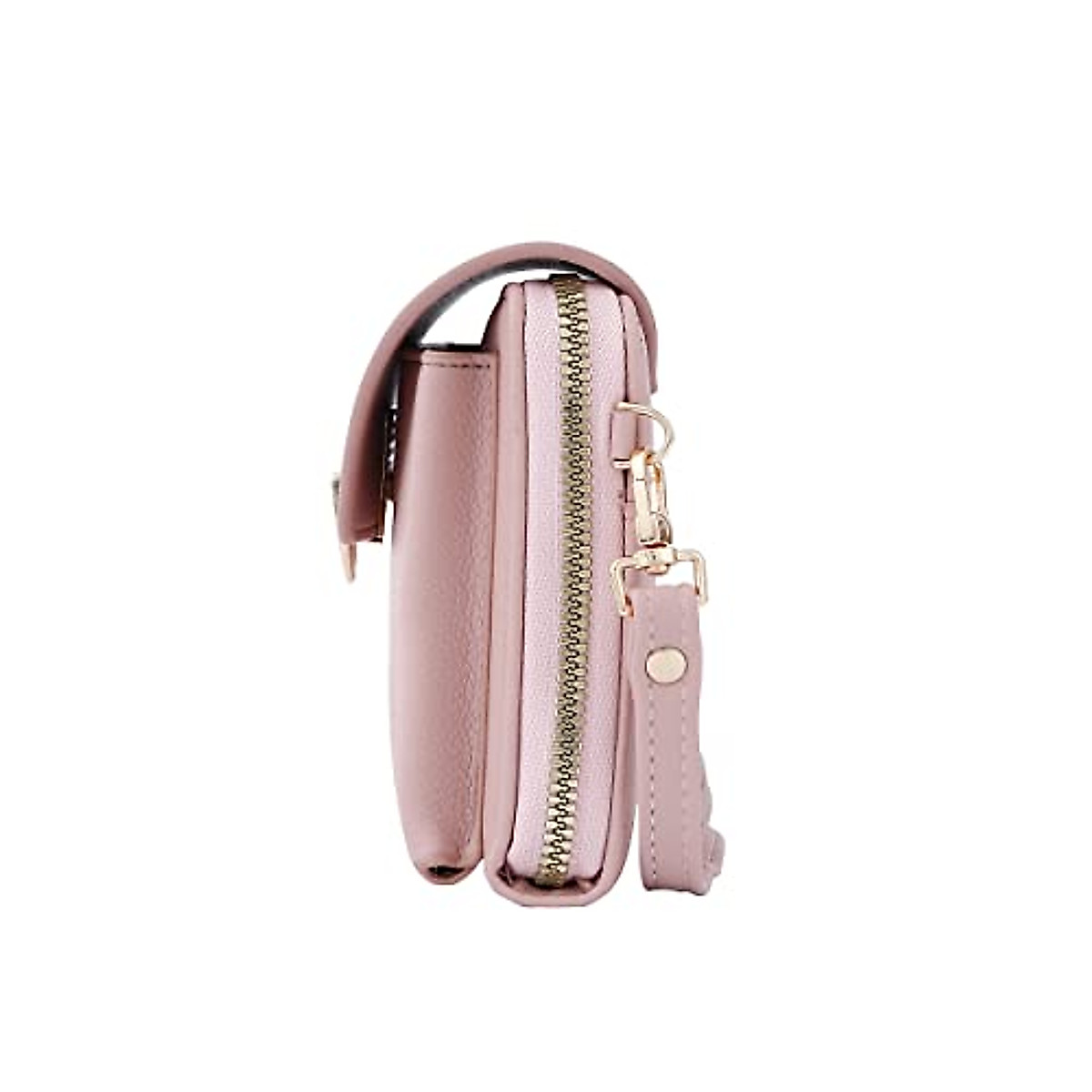 EVVE Small Crossbody Shoulder Bag For Women, Cell Phone Wallet Purse with Multiple Card Slots | Blush