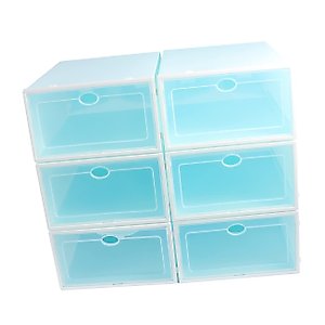 Clothes Drawer Organizer 6pcs Box Shoes Rack for Entryway Plastic Shoe Boxes Drawers for Clothes Shoe Storage Bin Shoe Organizer Box Stackable Shoe Racks Endurable Shoe Box Porch/168 (Color : Picture