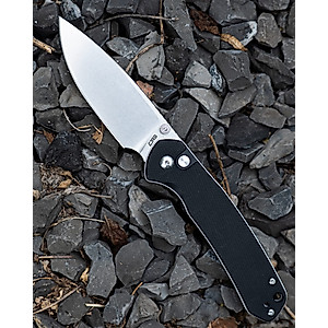 CJRB Folding Knife Pyrite (J1925) AR-RPM9 Blade and G10 Handle EDC Pocket Knife with Clip Black