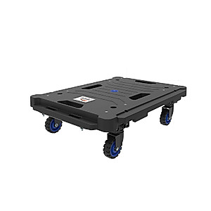 LEADALLWAY Dolly Cart Furniture Moving Dolly Multipurpose Furniture Mover 4 Wheels 300LBS,Multiple Carts Assembly Feasible + 50L Collapsible Plastic Storage Basket