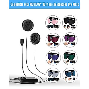MUSICOZY Bluetooth 5.2 Module & Speakers for 3D Sleep Headphones Eye Mask with Charging Cable