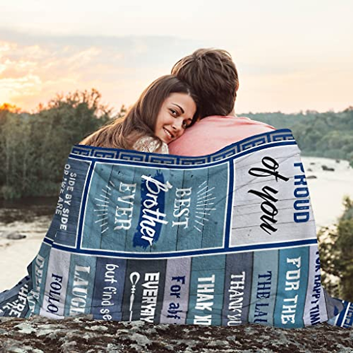 Gifts for Brother, Fathers Day Brother Gift from Sister, Gifts for Brother Adult, Birthday Gifts for Brother, Brother Birthday Gifts from Sister Or Sister, to My Brother Throw Blanket 50x60 Inch
