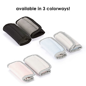 Diono Soft Wraps Car Seat Straps, Shoulder Pads for Baby, Infant, Toddler, 2 Pack Reversible Soft Seat Belt Cushion and Stroller Harness Covers Helps Prevent Strap Irritation, Blue